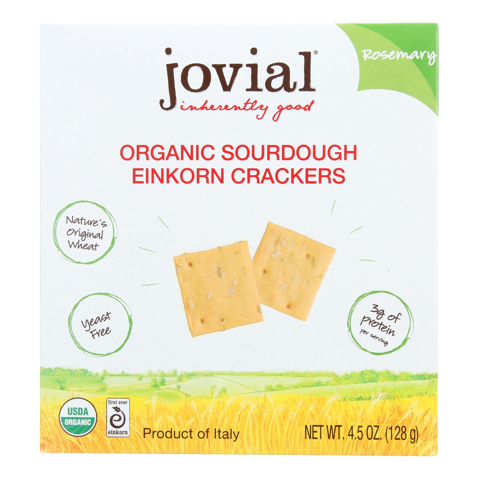 Jovial - Sourdough Einkorn Crackers - Rosemary - Case Of 10 - 4.5 Oz ...